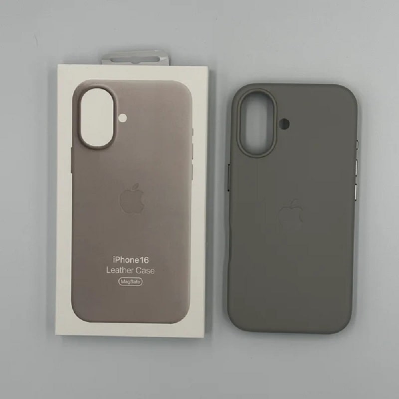 Чохол Leather Case with MagSafe iPhone 16 Light grey ᐈ Купити за ...