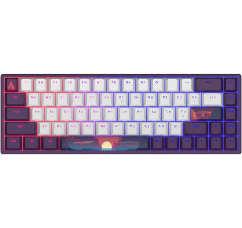 Клавіатура Dark Project Sunrise PBT RGB Mech G3MS Sapphire USB Violet/White (DPP68_GSH_SUNR_ANSI ...