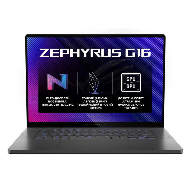 Ноутбук ASUS ROG Zephyrus G16 GU605MZ (GU605MZ-NEBULA026W) Eclipse Gray ...